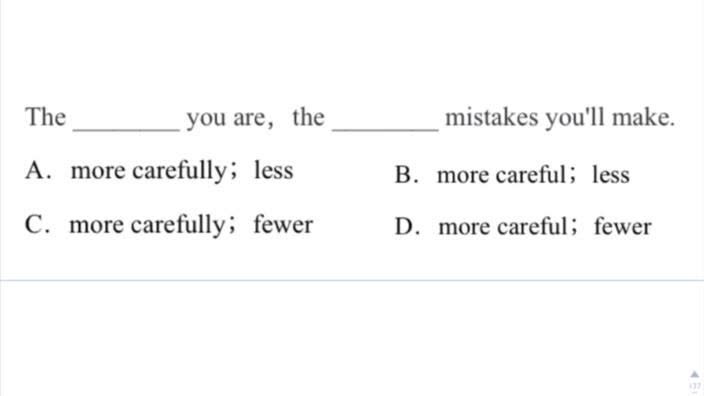 初中英语选择题,the和比较级连用是什么意思?掌握它秒杀题目