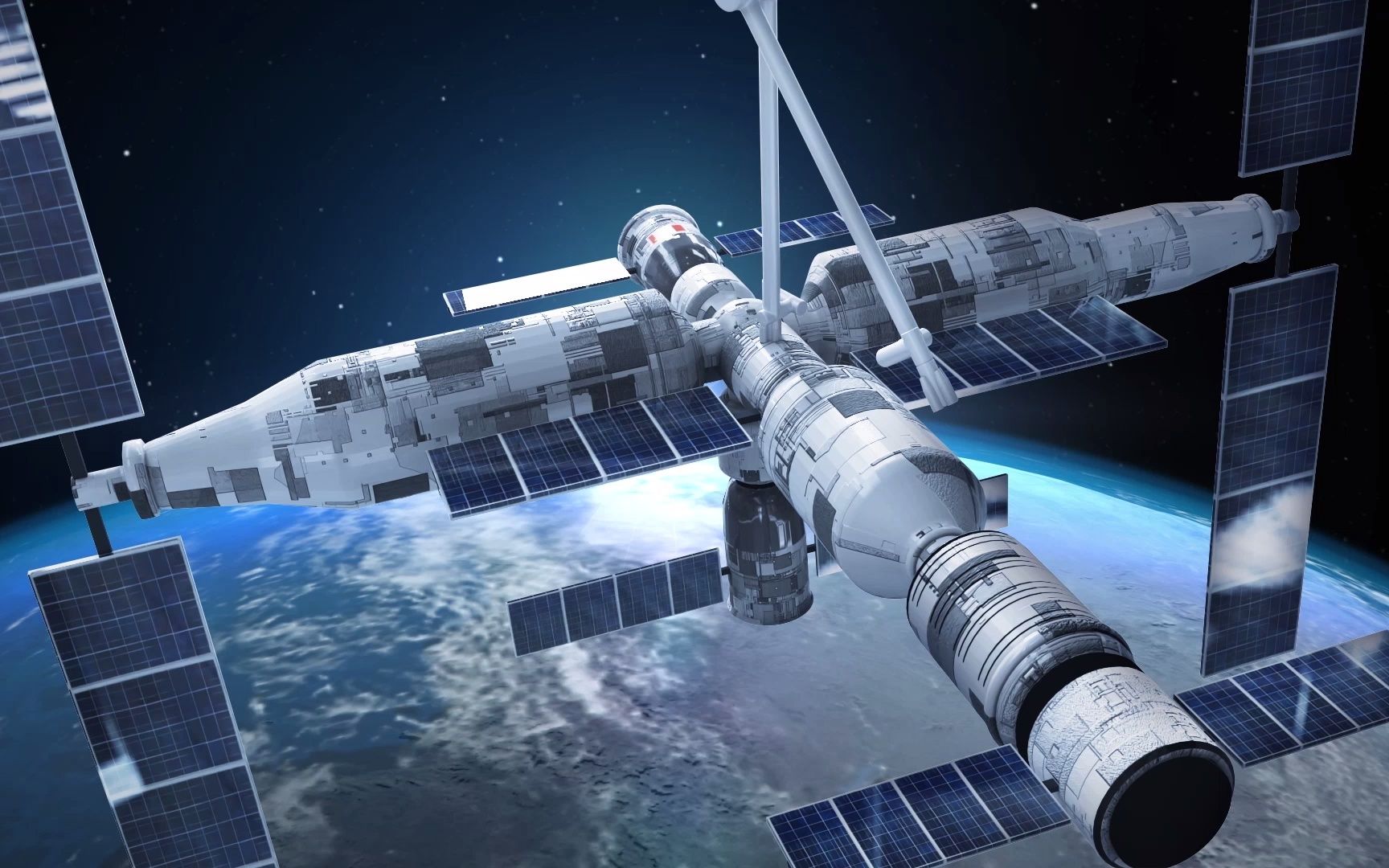 AE C4D天宫一号空间站特效建模教程