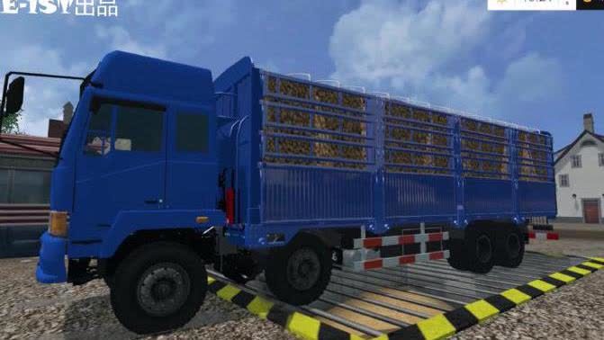 模拟农场15解放前四后八卡车运输土豆去加工厂