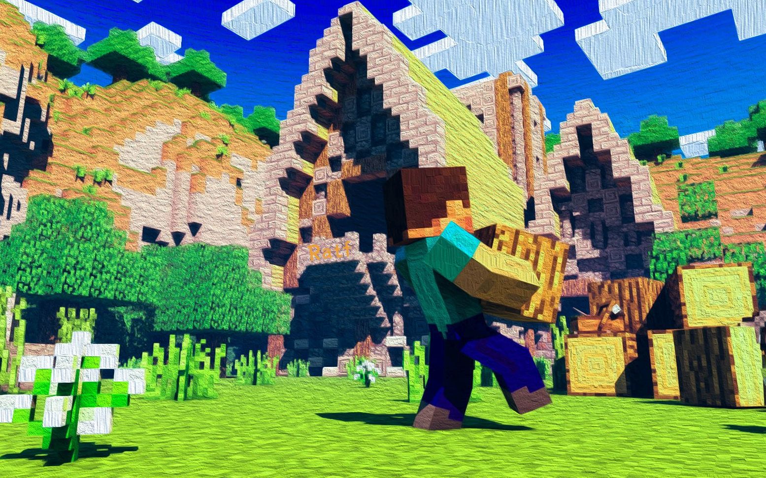 我的世界手机版双人生存-2喜当农场主,建造农田不缺吃喝