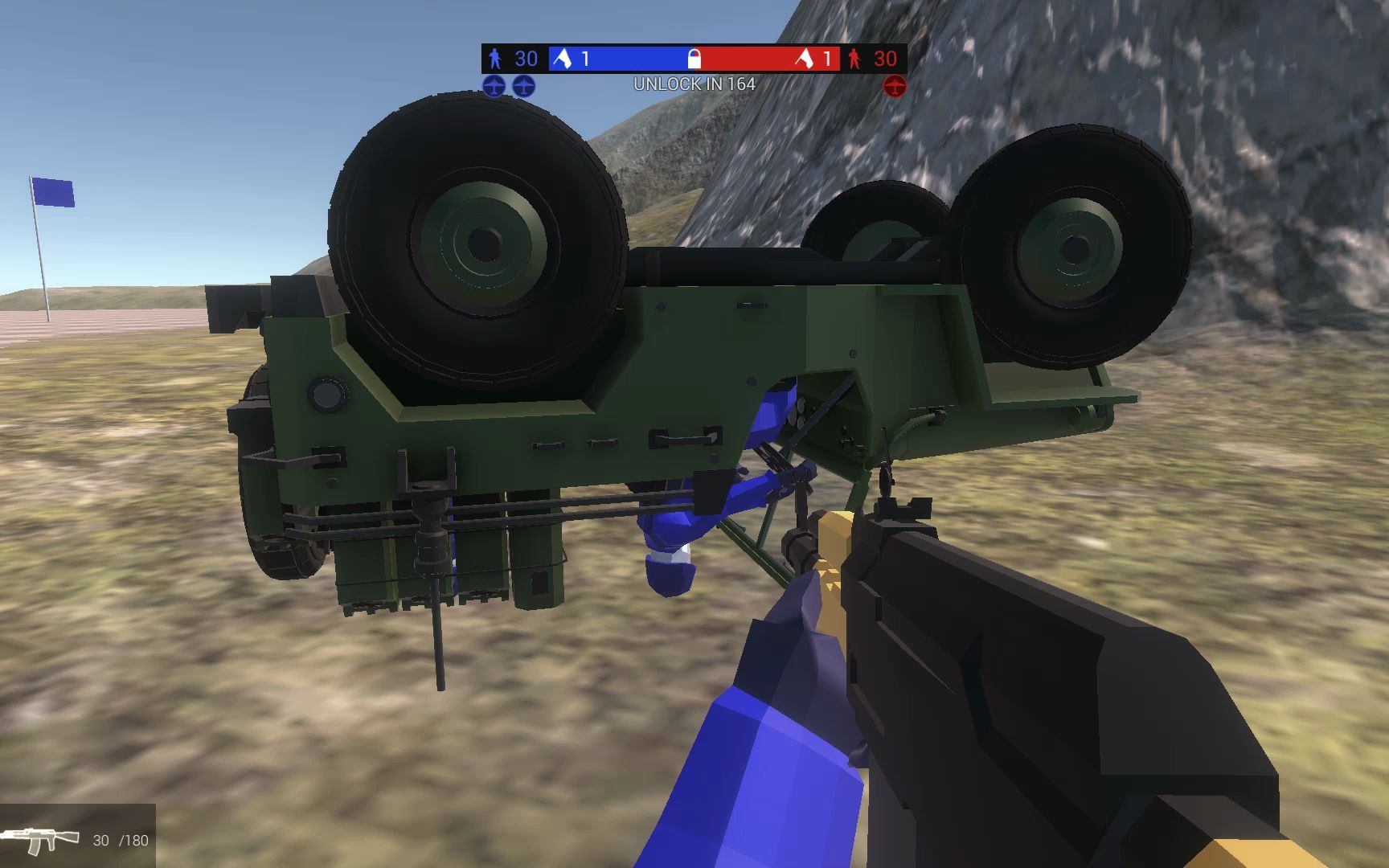《战地模拟器ravenfield》开局你就把车开翻了?战役模式!#战地#射击#...