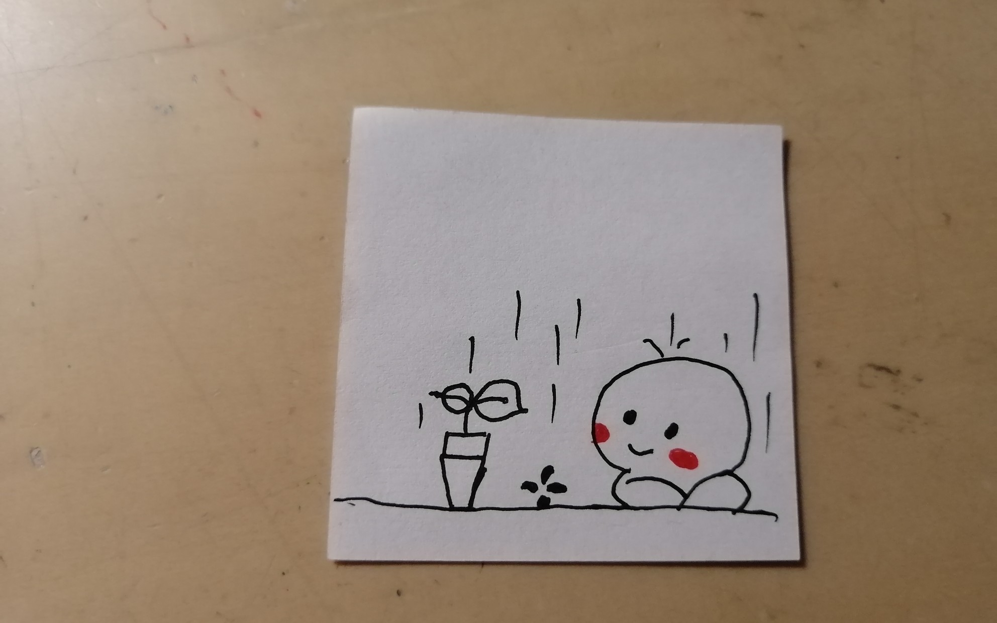 简笔画——下雨啦