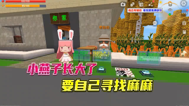 迷你世界:小燕子是老伯伯捡来的孩子,长大了要自己寻找麻麻