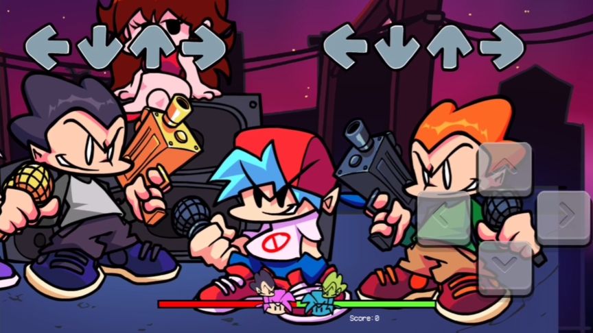 FNF Glog:BF和pico双排,遇到了平行宇宙中的自己,打起来了!