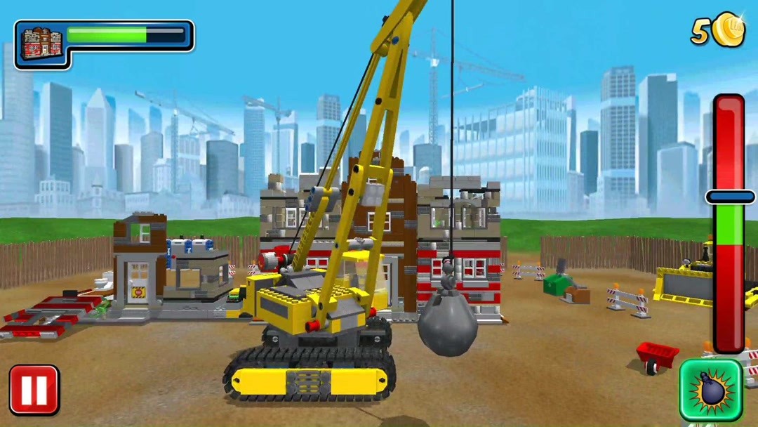 我的世界工程车 拆迁车和铲车一起拆房子