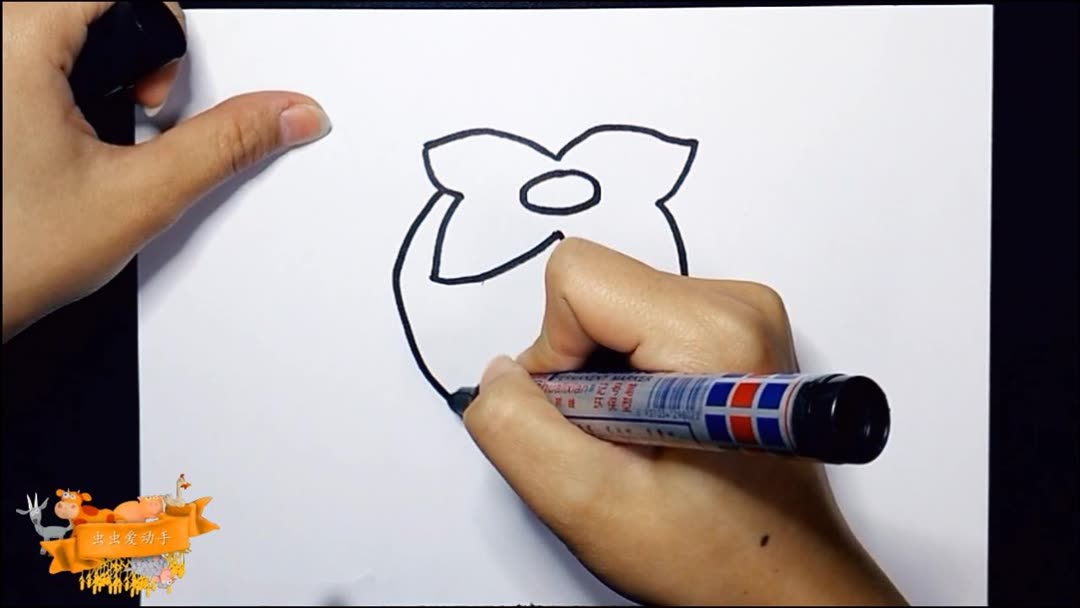 柿子用简笔画怎么画好看呢?可以教孩子画咯
