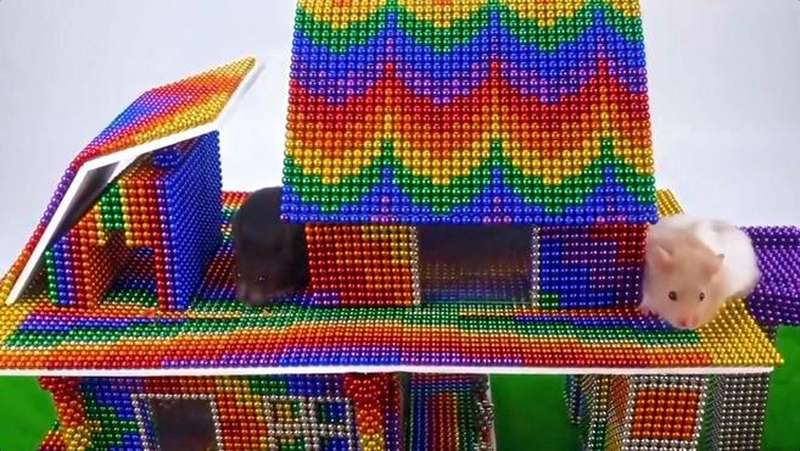 儿童DIY-如何为仓鼠制作漂亮的房子,磁铁世界系列