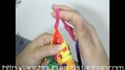 小手编织梦想-冰条情人扣棒针围巾视频