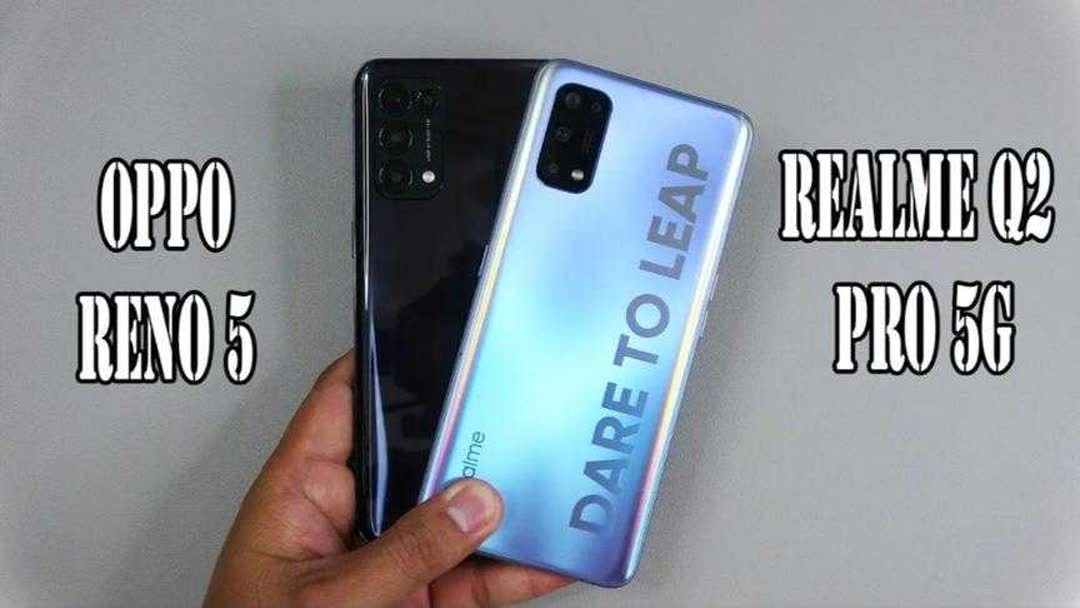 Oppo Reno5对比Realme Q2 Pro 5G | SpeedTest和相机比较