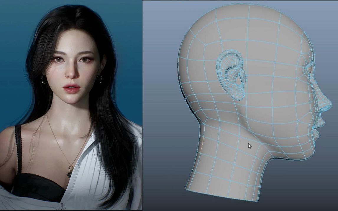 【Maya人物建模】从拉box开始零基础布线讲解,maya写实人物建模教程