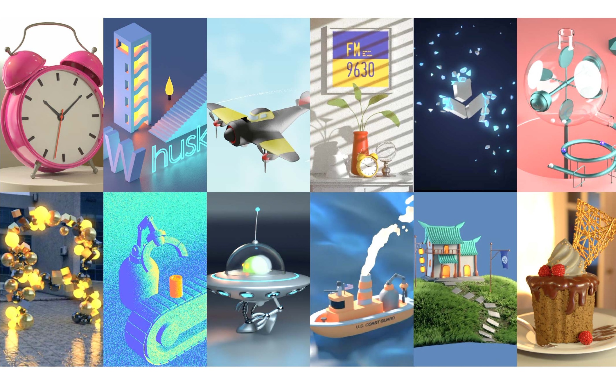 【C4D】一个月自学李翔老师12案例-交作业!