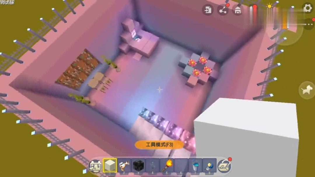 迷你世界:“渐变色地下室”制作教程!色彩缤纷的地下小屋!