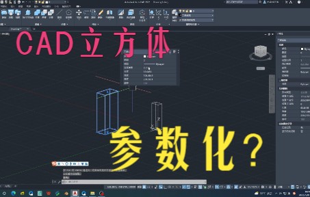 AutoCAD里三维立方体的参数化