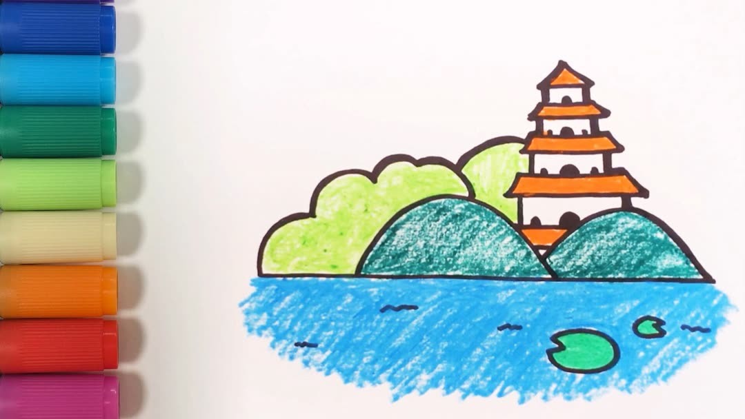 多多学画画 第247集 儿童简笔画 西湖 画漂亮的西湖风景