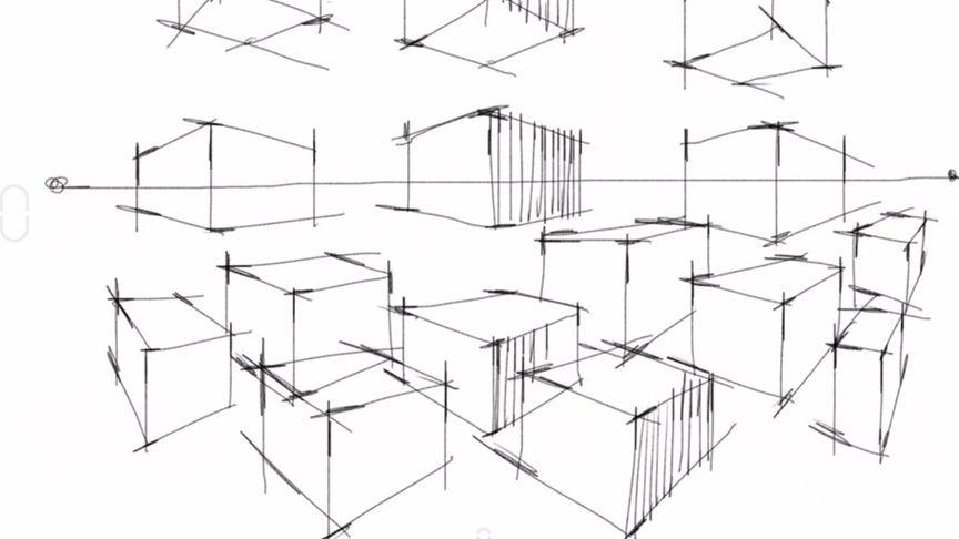 手绘艺术|室内设计建筑手绘,设计师必备绘画技能两点透视!