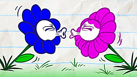 搞笑铅笔画小人:一朵美丽的鲜花谁都喜欢吗?