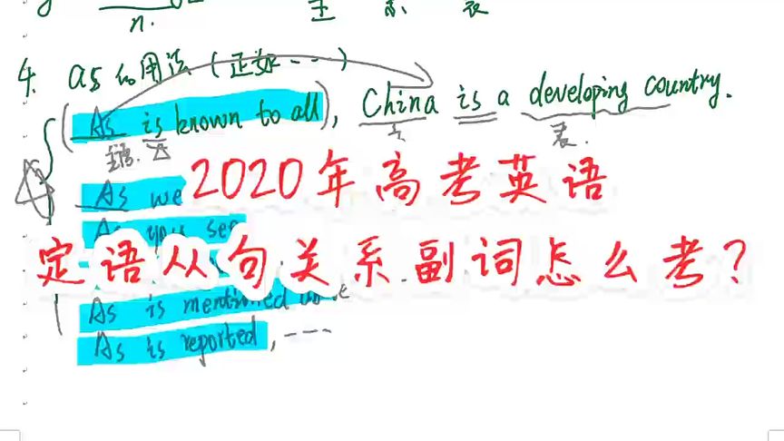 3分钟教你学会2020年高考定语从句关系副词考点!快试试吧!