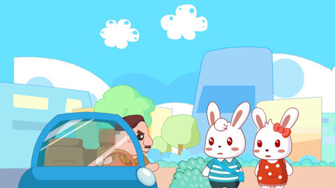 兔小贝安全教育动画 第4季 第10集 不要坐陌生人的车