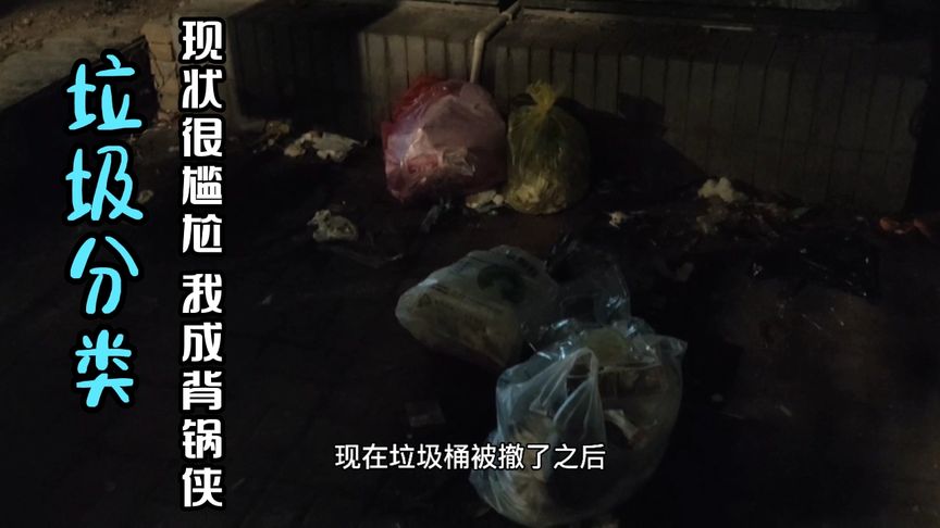 南京垃圾分类现状,整条街居然找不到垃圾桶,我还成背锅侠,太冤