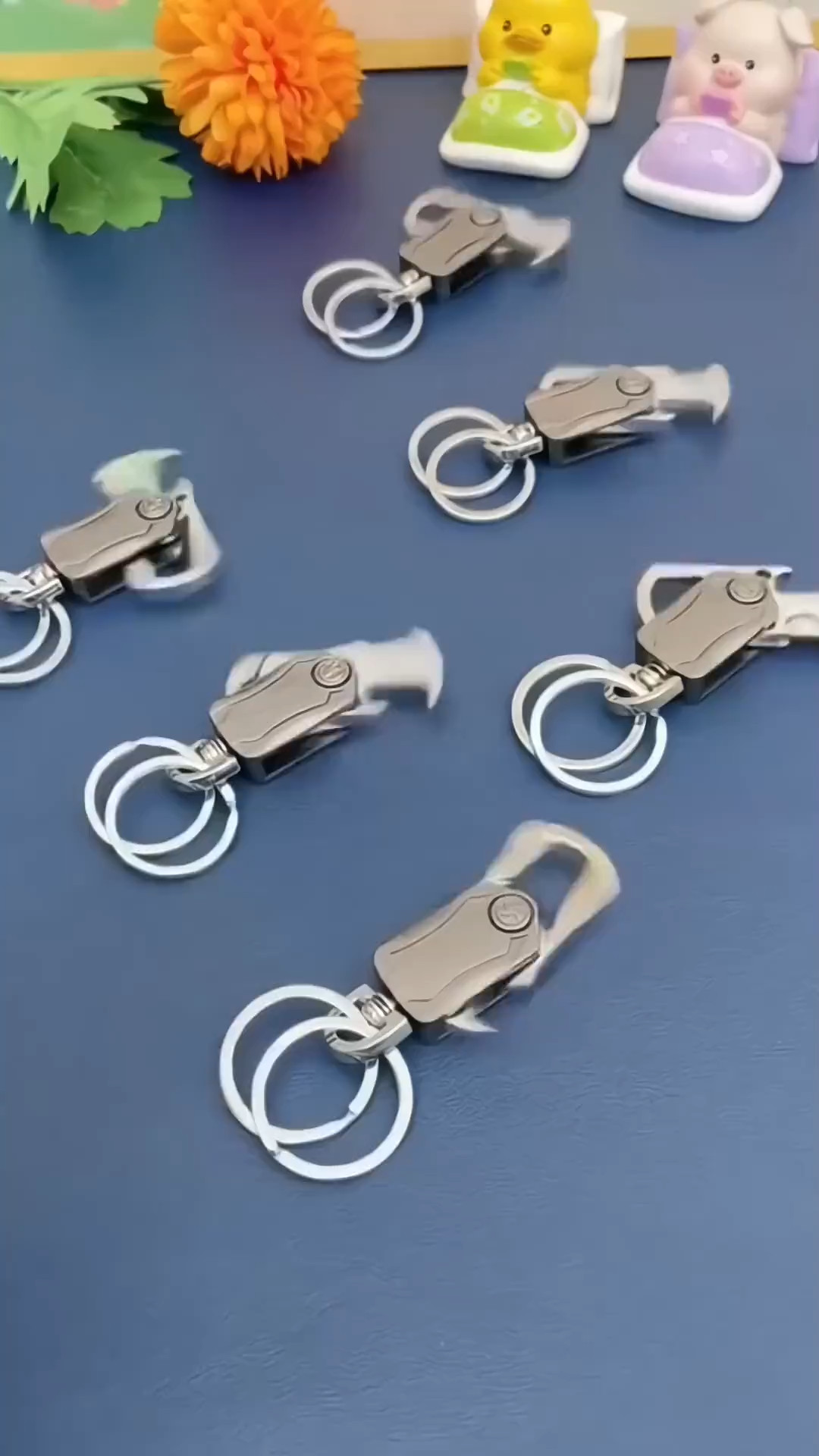 拆快递小刀金属钥匙扣,带开瓶器车钥匙挂件