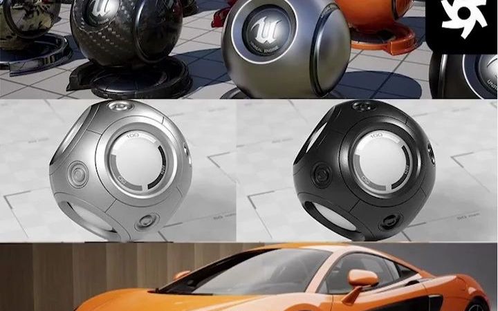 OC材质球 C4D材质球贴图预设金属木材玻璃纹理材质包素材