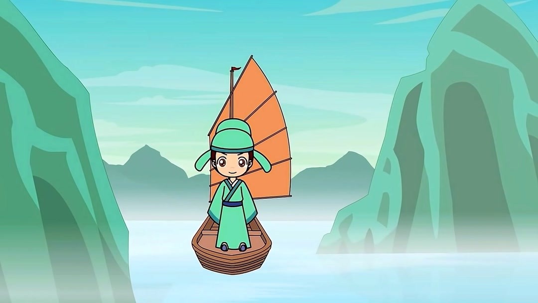 幼儿版唐诗之望天门山