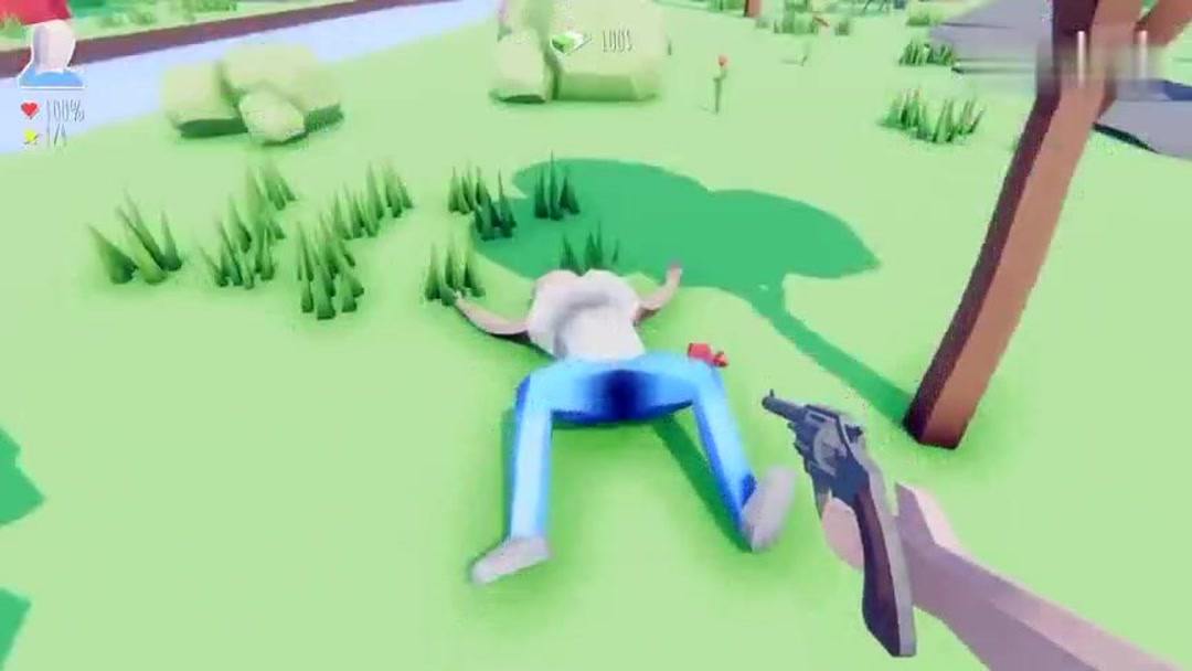 屌德斯解说,小镇模拟器,被黑衣人攻击直接掏出一把AK反杀