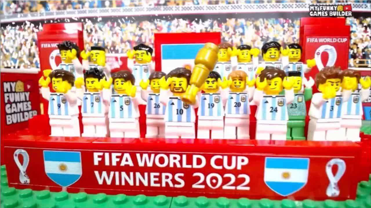 乐高定格动画阿根廷世界杯夺冠之路