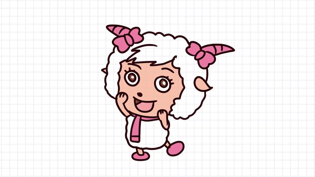画喜羊羊中的美羊羊简笔画