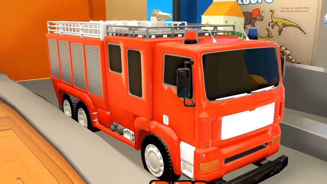 工程车好伙伴动画 第14集 消防车来了