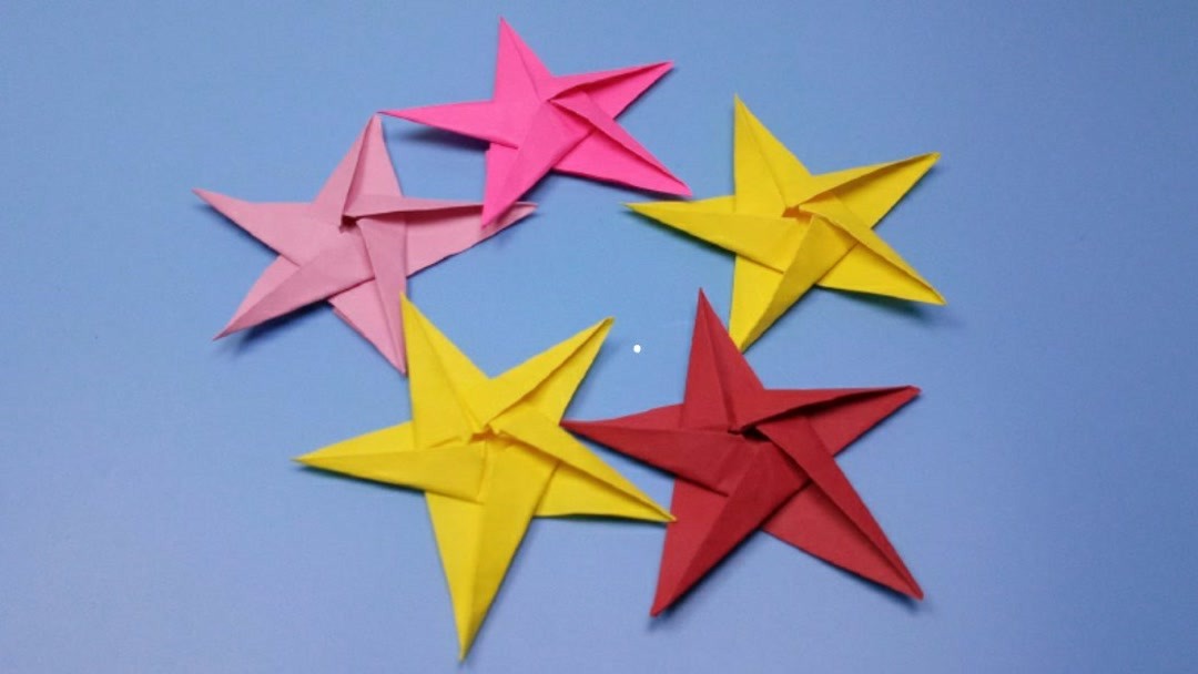 仅用一张纸,折出漂亮的五角星,折纸视频教程
