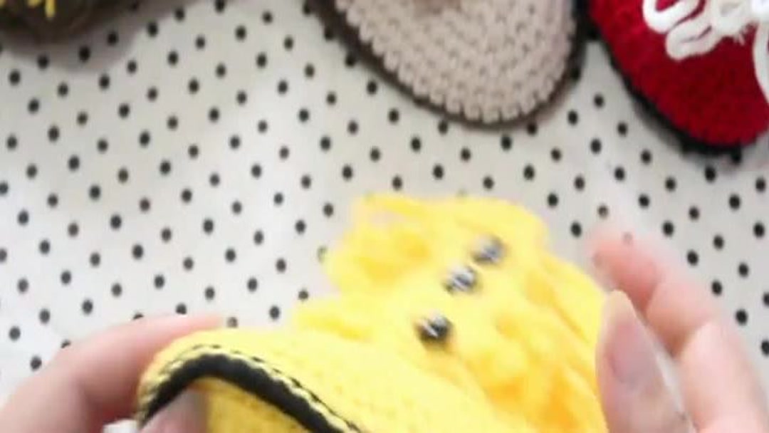 钩针织鞋子教学 萝卜丝鞋的钩法 婴儿可爱鞋子