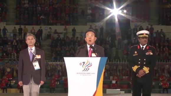 韩国第6届世界军人运动会开幕式,这气氛整得像文艺联欢晚会!