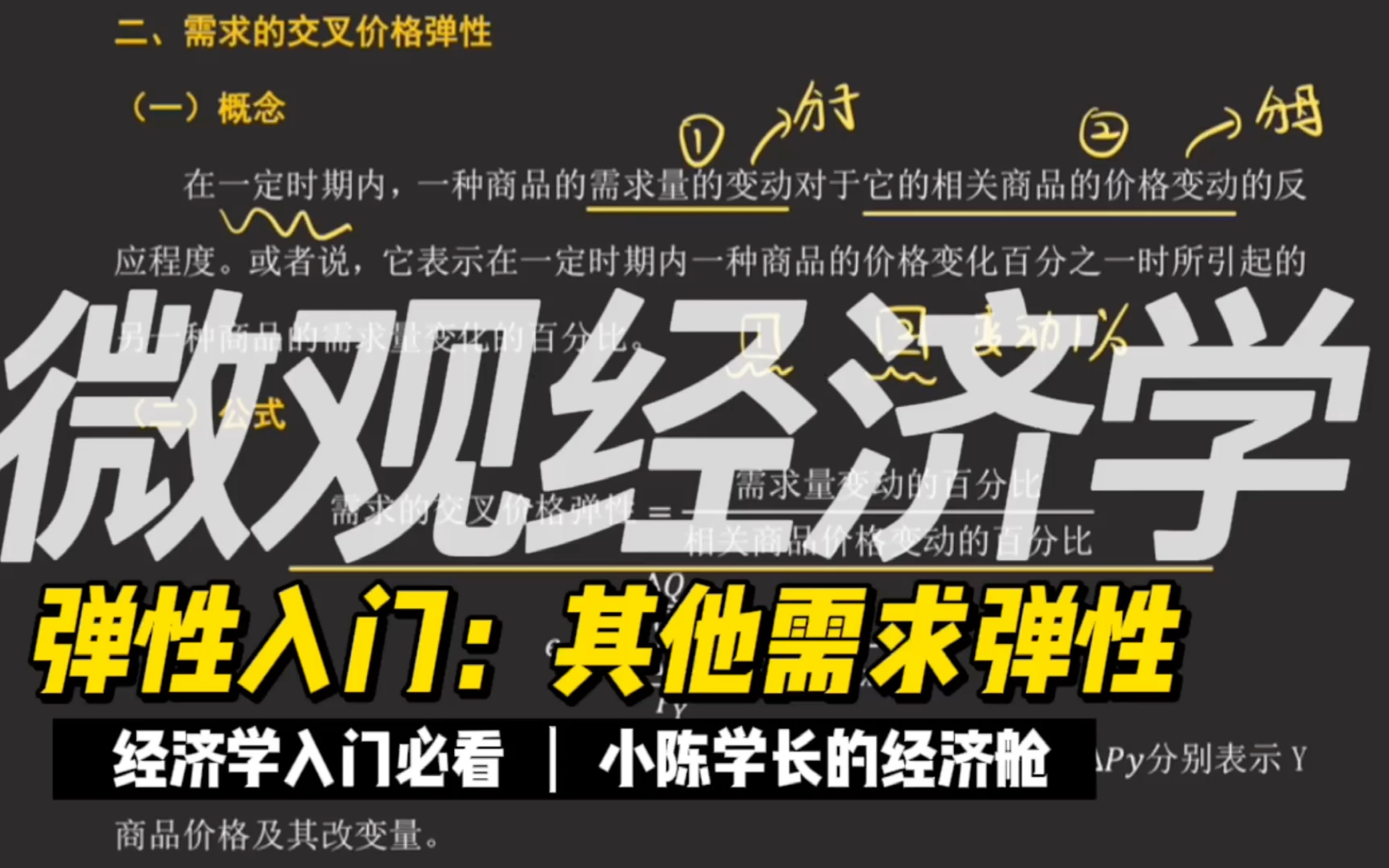 微观经济学04——弹性入门:其他需求弹性