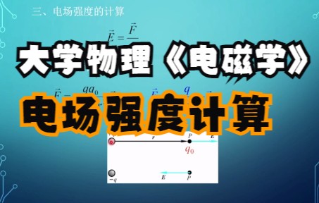 大学物理《电磁学》第二讲:电场强度的计算