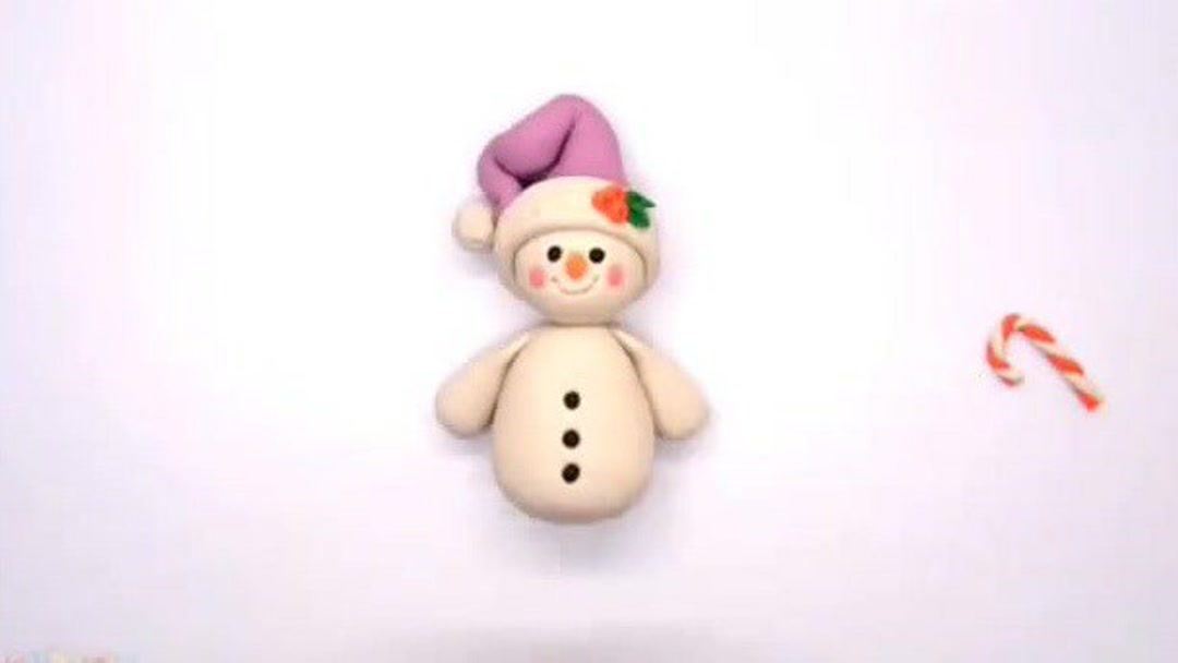 DIY 橡皮泥制作堆雪人造型,大人小孩都爱玩