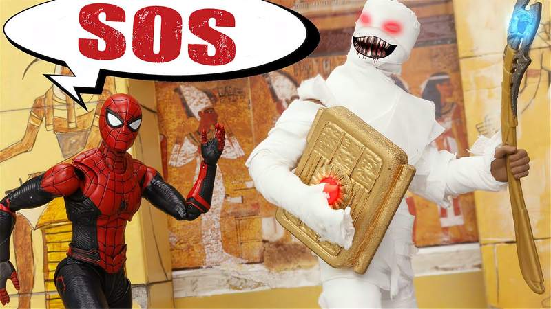 漫威定格动画:蜘蛛侠被木乃伊追击,超市管理员化身抓怪物专家