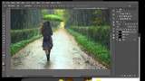 PS教程快速制作下雨的效果