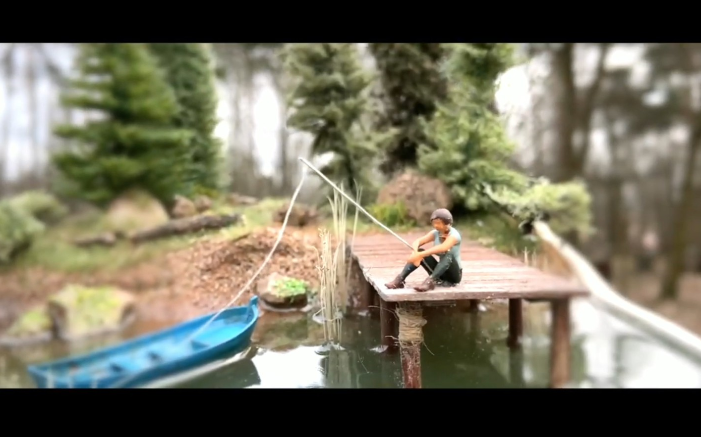 【微缩场景模型制作教程】逼真的立体模型-在池塘钓鱼