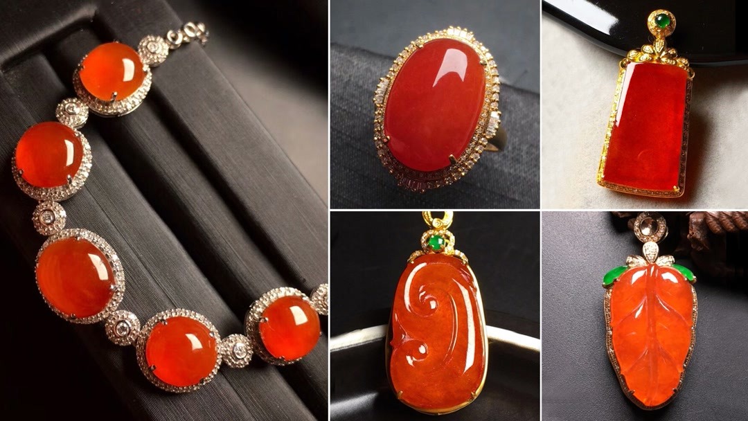 红翡翠手链,墨翠珠子价格,莫兰蒂翡翠挂件