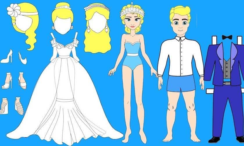 冰雪奇缘剪纸手工:爱莎和王子的婚礼设计,太浪漫了,王子真帅