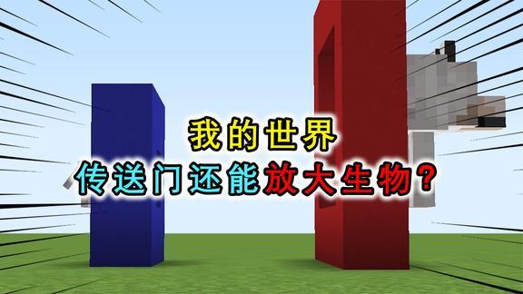 我的世界:传送门还能放大生物?用传送门做实验,解释牛顿定律