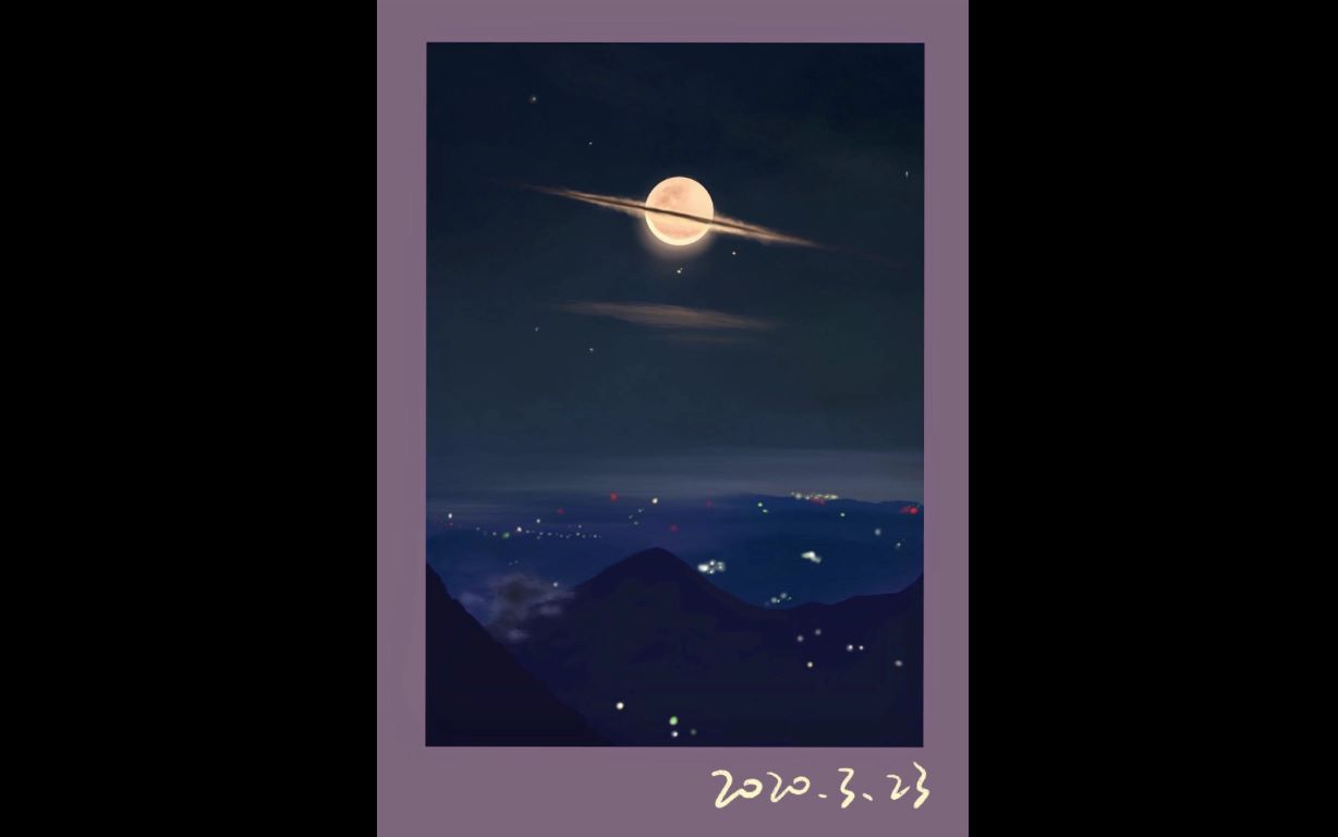 【iPad画画】【夜景】【procreate】零基础小白照着摄影图片画了...