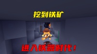 迷你世界:皮皮余单人生存之旅 第3集 皮皮余挖到铁矿,进入铁器时代!