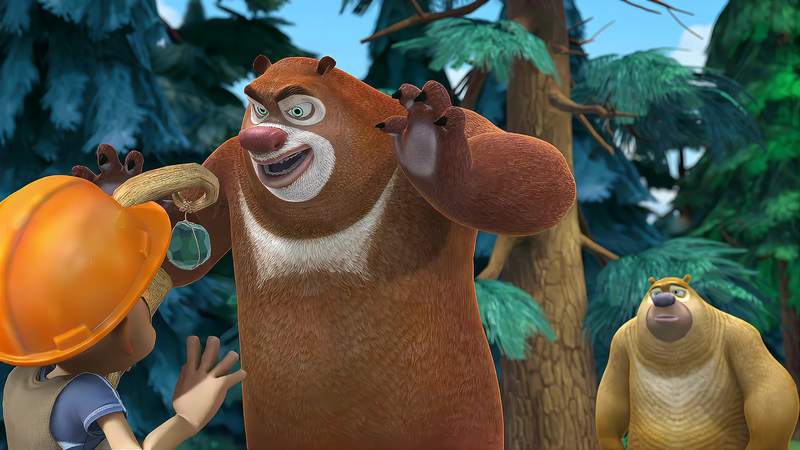 熊出没:因为一点小凑巧,光头强以为得到魔力,开始变得疯狂了