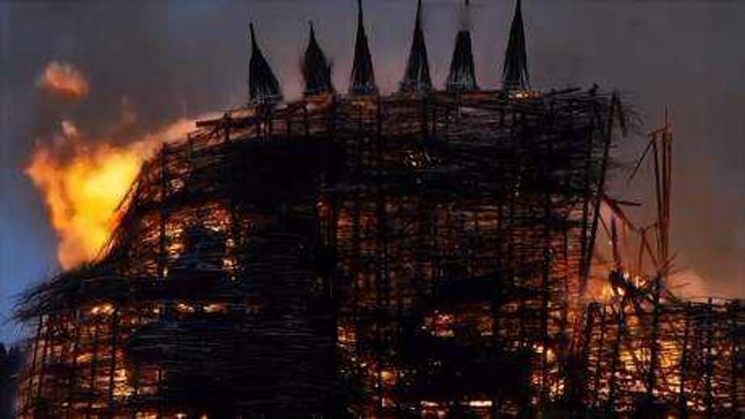 俄罗斯送冬节 焚烧"病毒城堡"驱新冠病毒