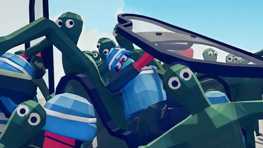 全面战争模拟器:巨人带100小弟VS防暴突击队和神之兵种!