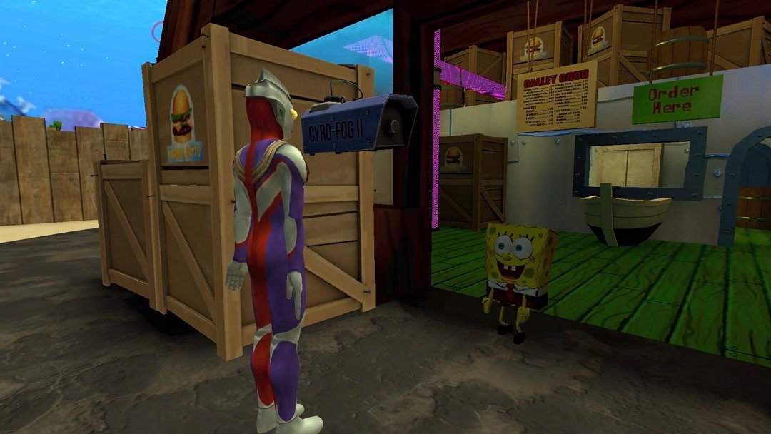 GMOD游戏迪迦奥特曼在海绵宝宝的汉堡店里安装摄像头干什么?