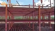 建筑动画 钢结构建筑施工过程动画演示 建程网|施工