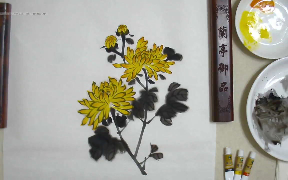 国画中,画得好的菊花画法教程!初学者不可错过!